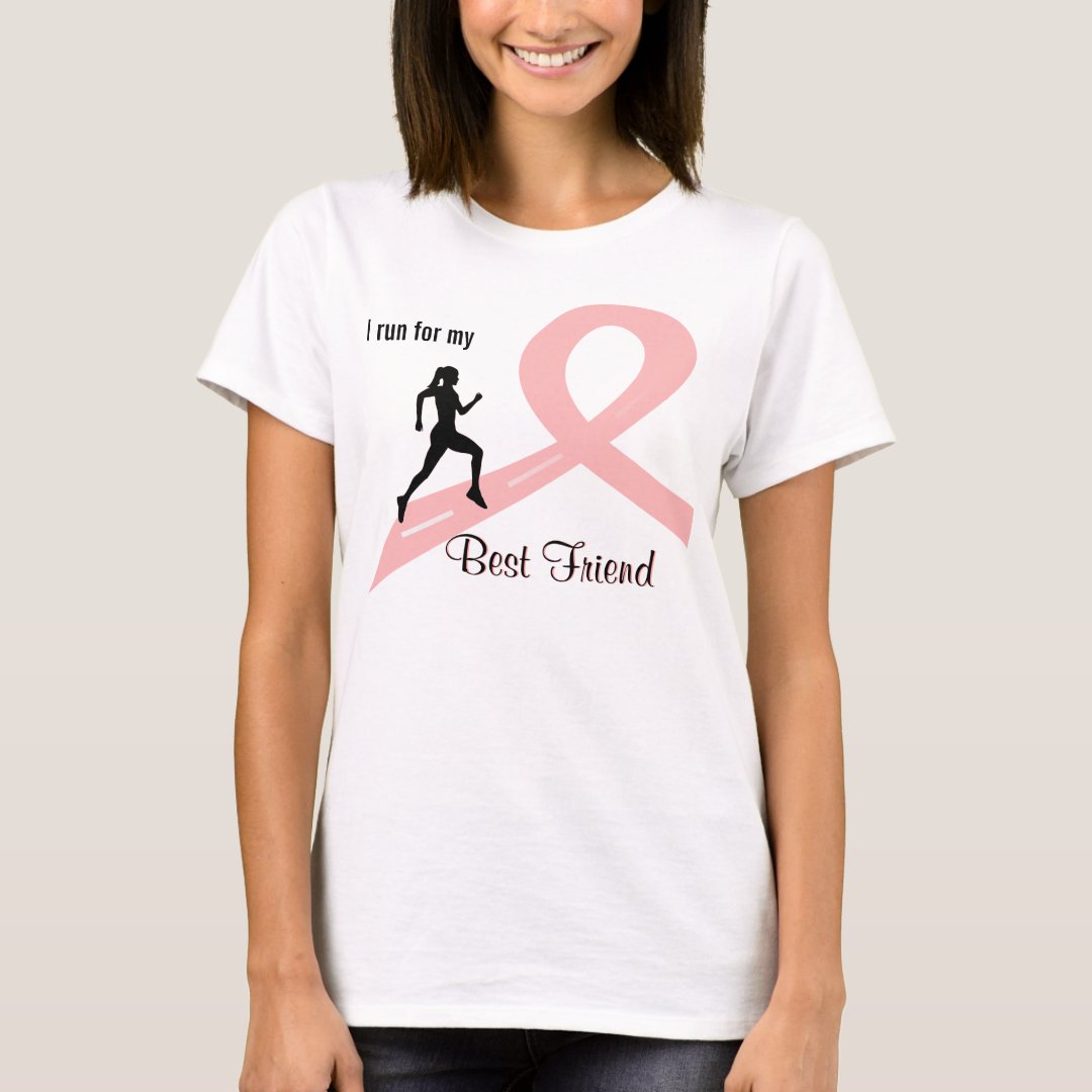 Breast Cancer Awareness Woman Runner Shirt | Zazzle