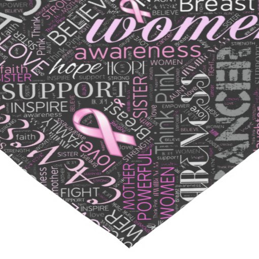 Breast Cancer Awareness Word Cloud ID261 Short Table Runner | Zazzle