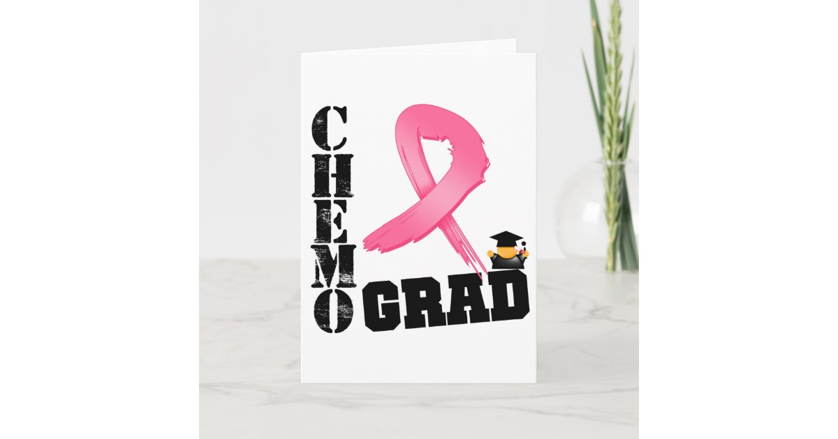 Breast Cancer Chemo Grad Card | Zazzle