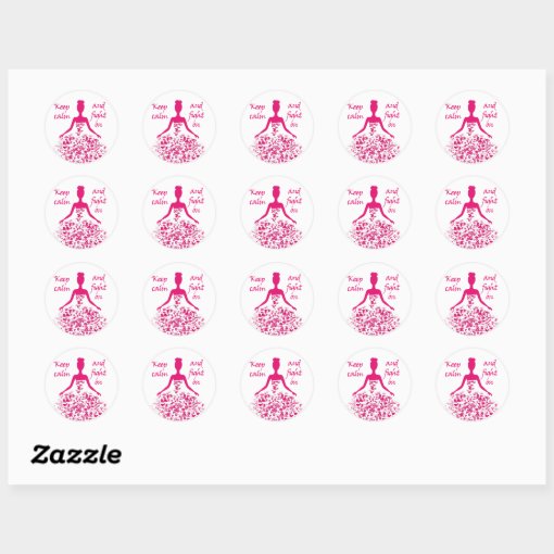 breast cancer classic round sticker | Zazzle