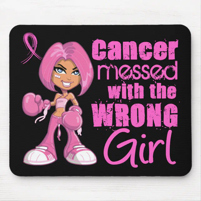 Breast Cancer Combat Girl 1 Mouse Pad | Zazzle