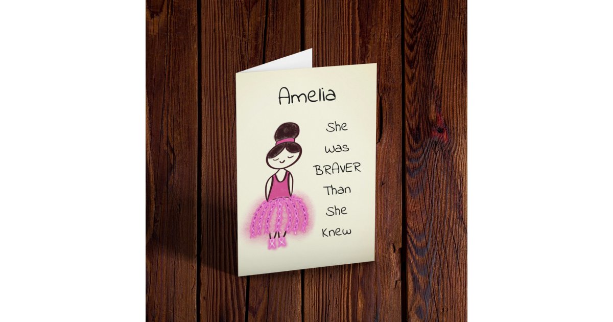 Breast Cancer Encouragement Customizable Card | Zazzle