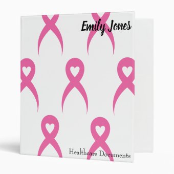 Breast Cancer Healthcare Documents binder | Zazzle