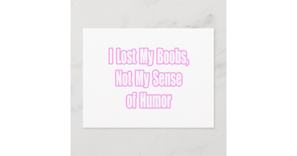 Breast Cancer Humor Postcard | Zazzle