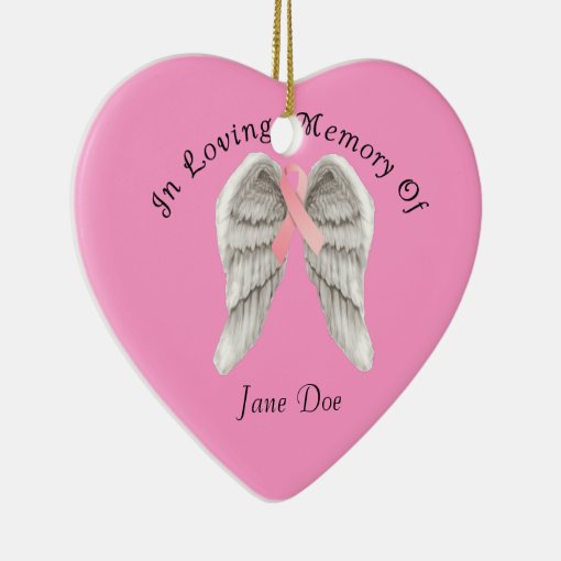 Breast Cancer In Memory Christmas Ornament | Zazzle