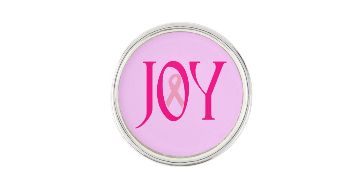 Breast Cancer Joy Pin | Zazzle