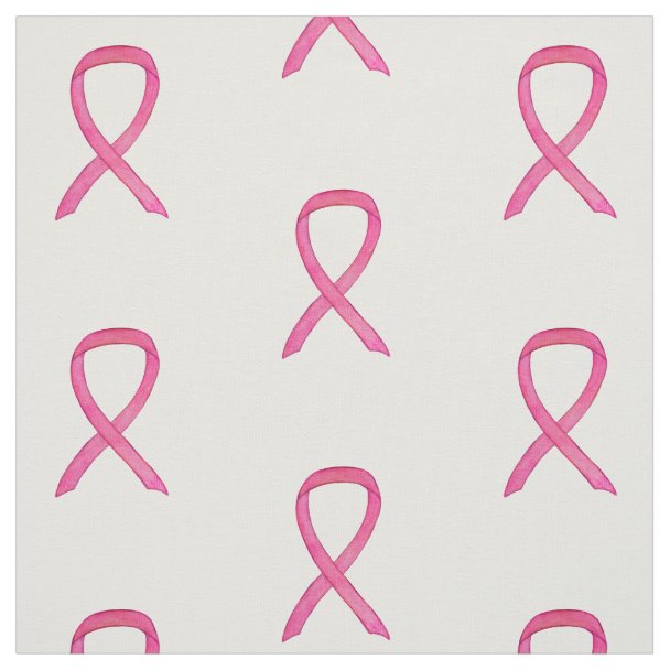 Pink Ribbon - Breast Cancer Awareness Fabric | Zazzle