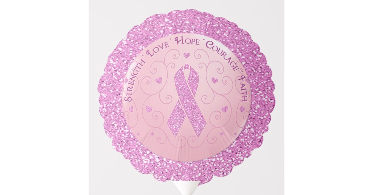 Breast Cancer Pink Ribbon Balloon | Zazzle