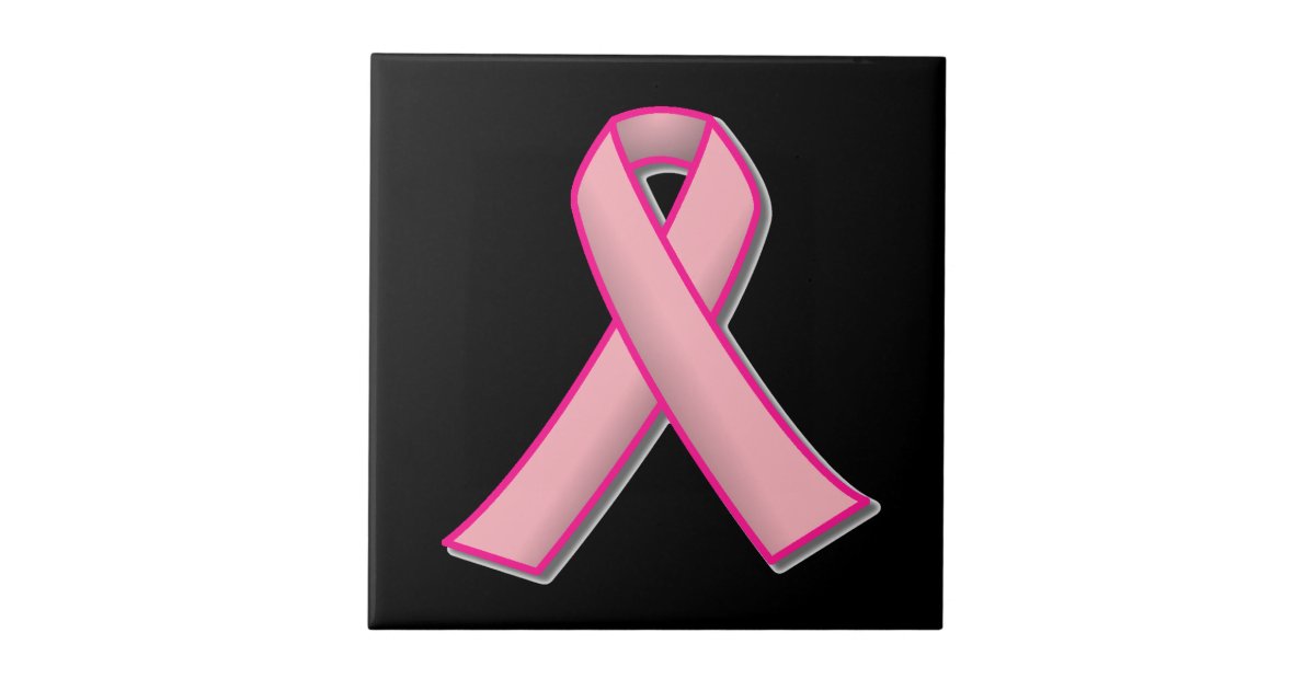 Breast Cancer Pink Ribbon Ceramic Tile | Zazzle