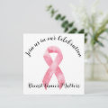 Breast Cancer Pink Ribbon End of Chemo Party Invitation | Zazzle