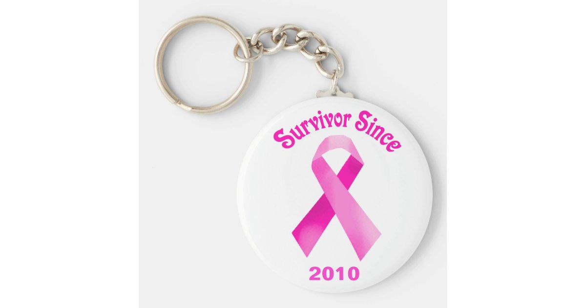 Breast Cancer Pink Ribbon Keychain | Zazzle.com