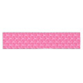Breast Cancer Pink Ribbon Pattern Short Table Runner | Zazzle