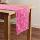 Breast Cancer Pink Ribbon Pattern Short Table Runner | Zazzle
