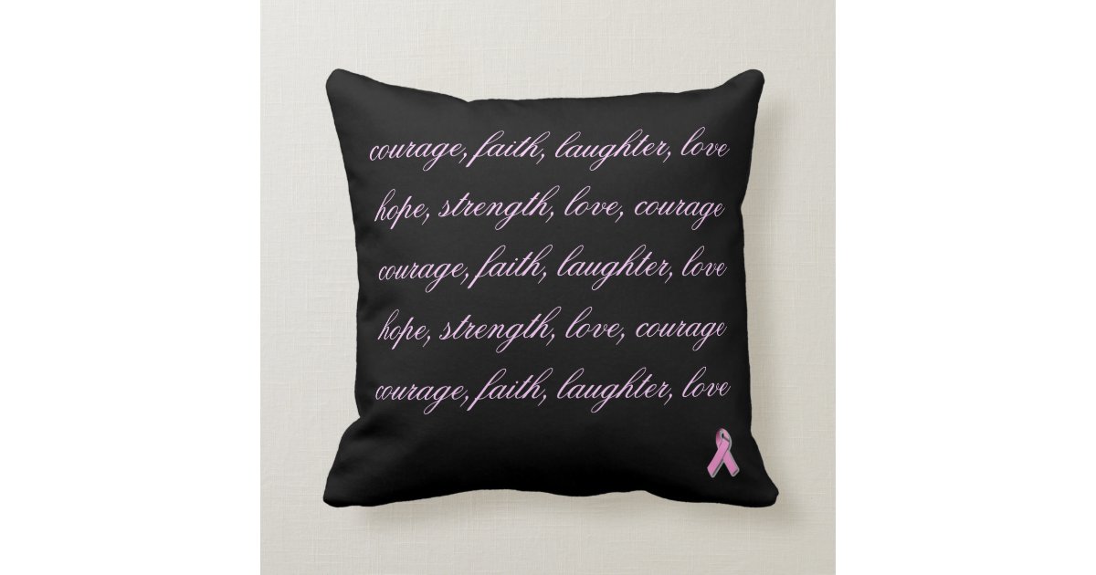 Breast Cancer Quote Throw Pillow | Zazzle.com