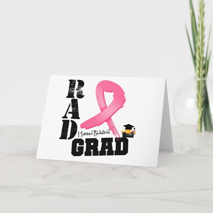 Breast Cancer Radiation Therapy RAD Grad Card | Zazzle