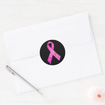 Breast Cancer Ribbon Classic Round Sticker | Zazzle