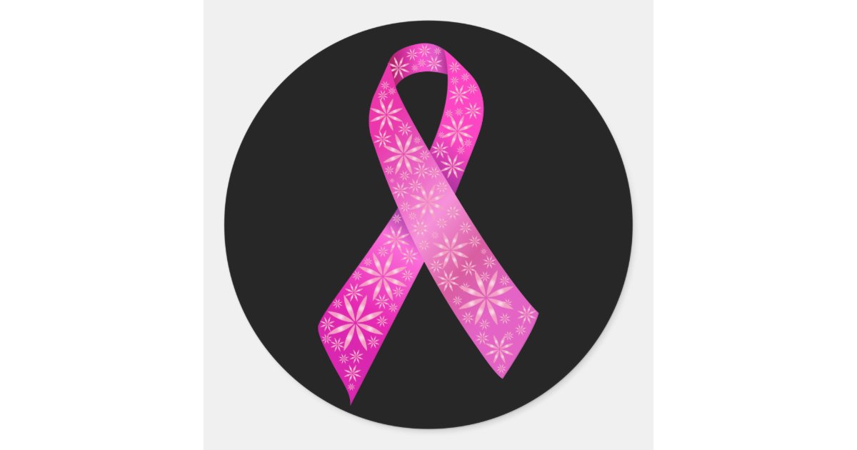 Breast Cancer Ribbon Classic Round Sticker | Zazzle