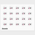 Breast Cancer Ribbon Print Classic Round Sticker | Zazzle