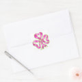Breast Cancer Shamrock Ribbon Square Sticker | Zazzle