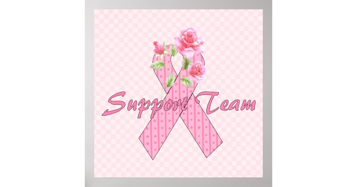 Breast Cancer Support Team Poster | Zazzle