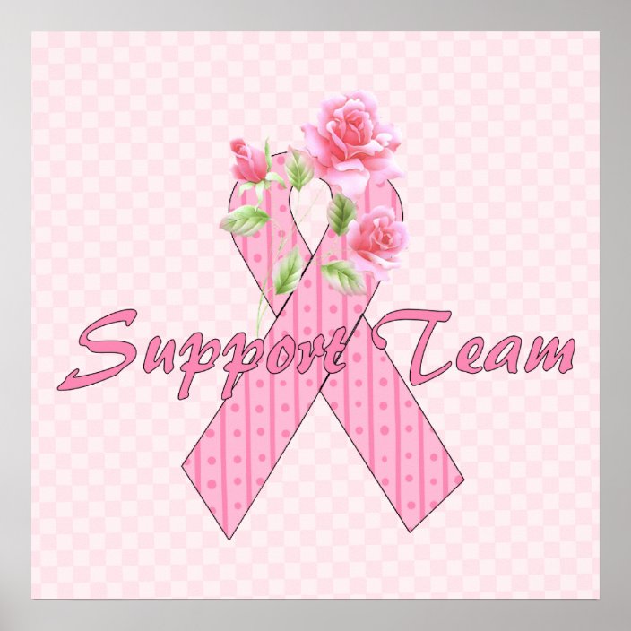 Breast Cancer Support Team Poster | Zazzle.com
