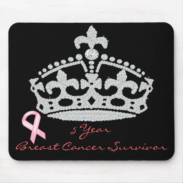 Breast Cancer Survivor - Diamond Princess Crown Mouse Pad | Zazzle