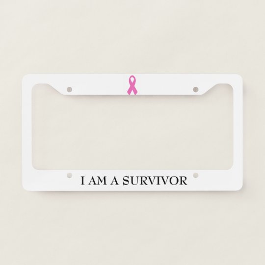 Breast Cancer Survivor License Plate Frame | Zazzle.com