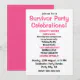 Breast Cancer Survivor Party Celebration Invitation | Zazzle