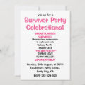 Breast Cancer Survivor Party Celebration Invitation | Zazzle
