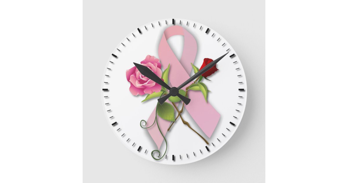 Breast Cancer Survivor Round Clock | Zazzle