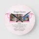 Breast Cancer Survivor Three Photo Collage Round Clock | Zazzle