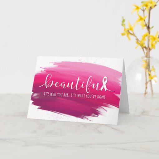 Breast Cancer Survivor You are Beautiful Card | Zazzle