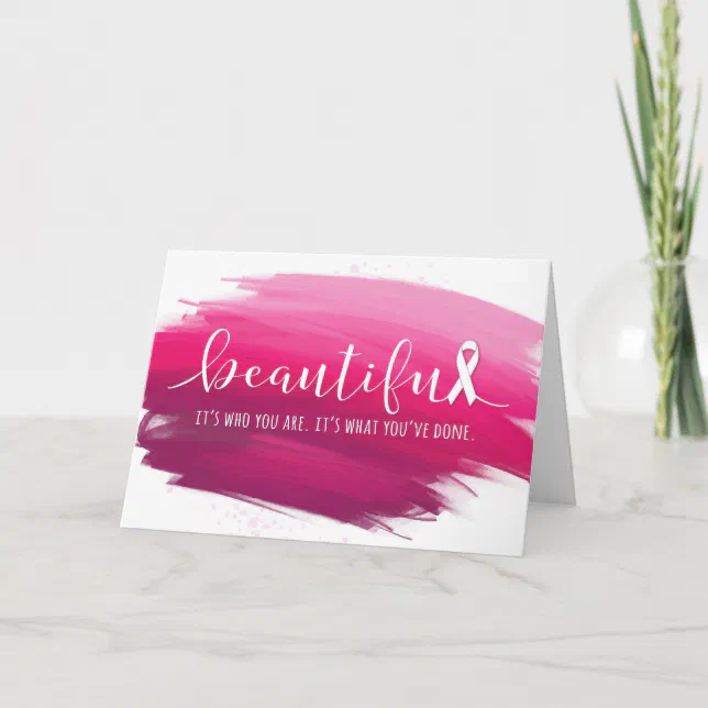 Breast Cancer Survivor You are Beautiful Card | Zazzle