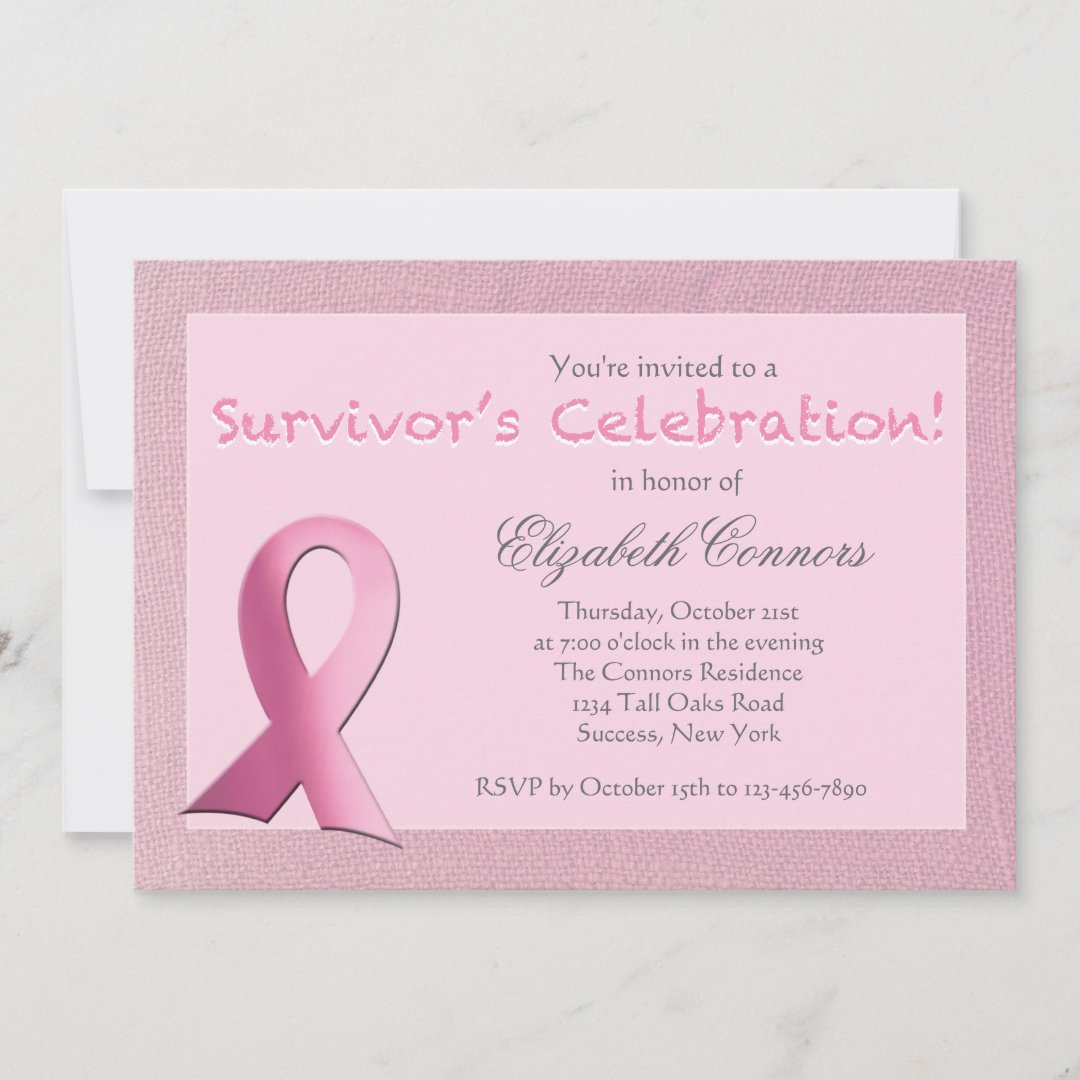 Breast Cancer Survivor's Celebration Invitation | Zazzle
