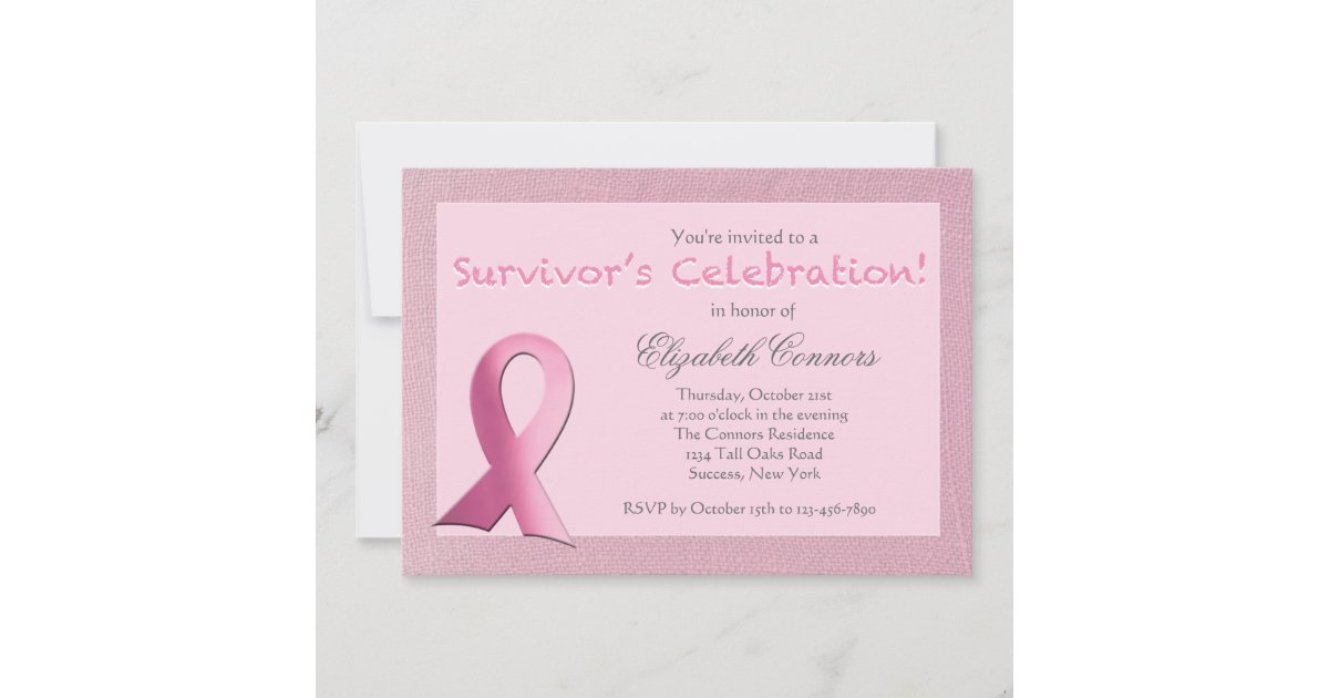 Breast Cancer Survivor's Celebration Invitation | Zazzle