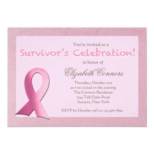 Breast Cancer Survivor's Celebration Invitation | Zazzle.com