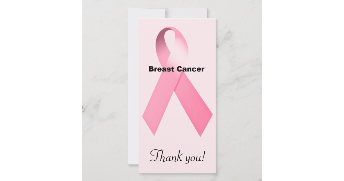 Breast Cancer Thank You Card | Zazzle.com