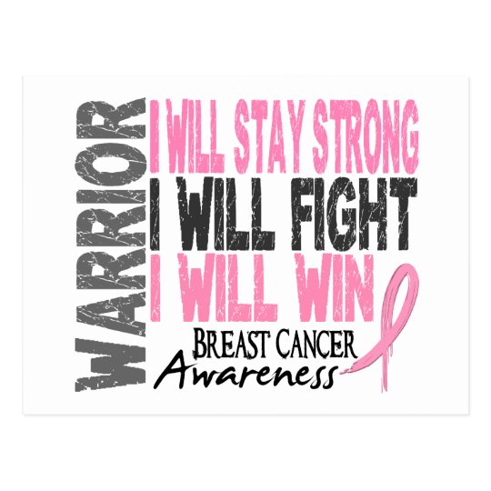 Breast Cancer Warrior Postcard | Zazzle.com