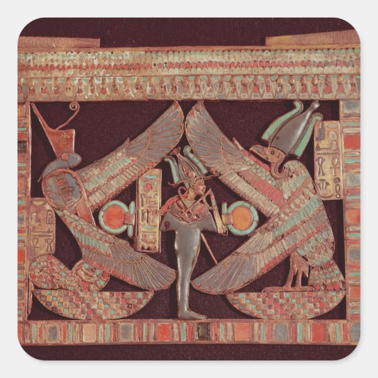 Breast plate depicting Osiris, god of Square Sticker | Zazzle