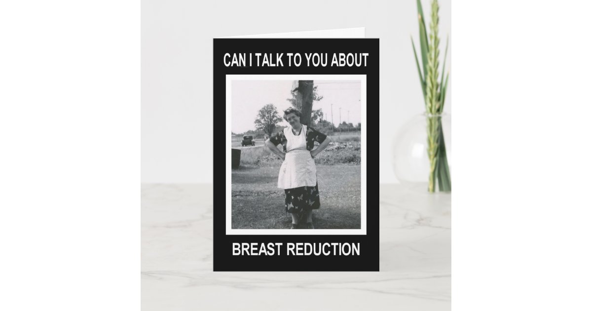 Breast Reduction Get Well Card | Zazzle