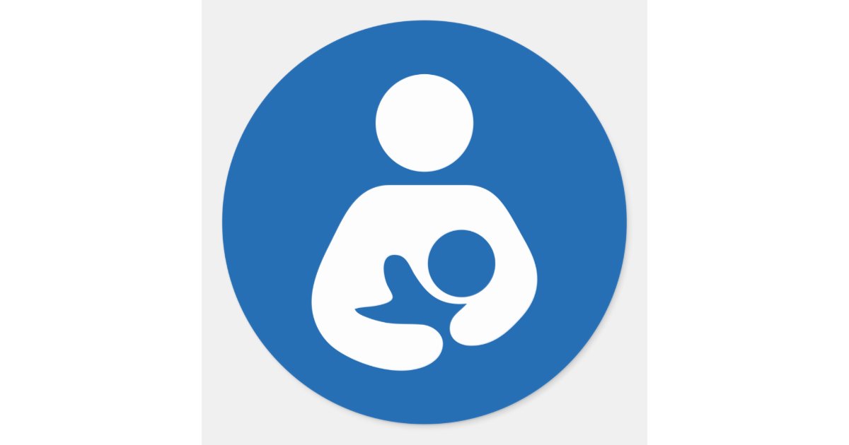 Breastfeeding Icon Classic Round Sticker | Zazzle