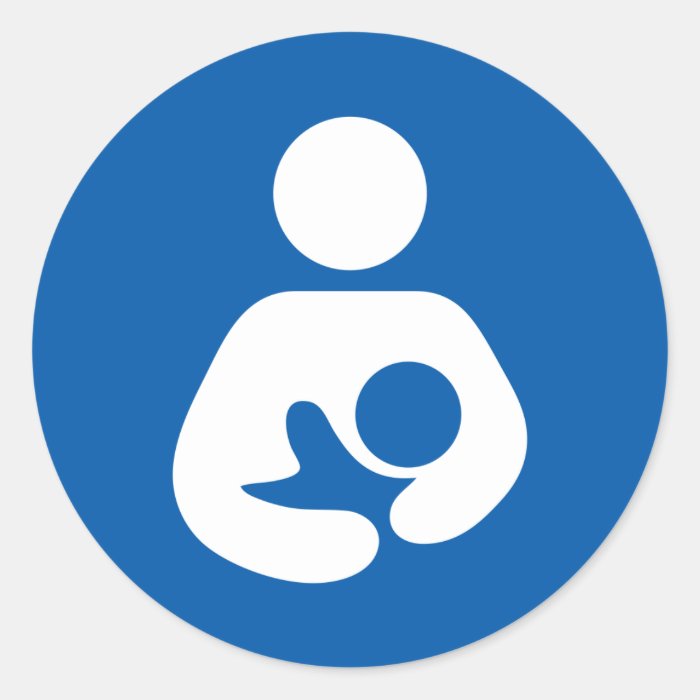 Breastfeeding Icon Classic Round Sticker | Zazzle