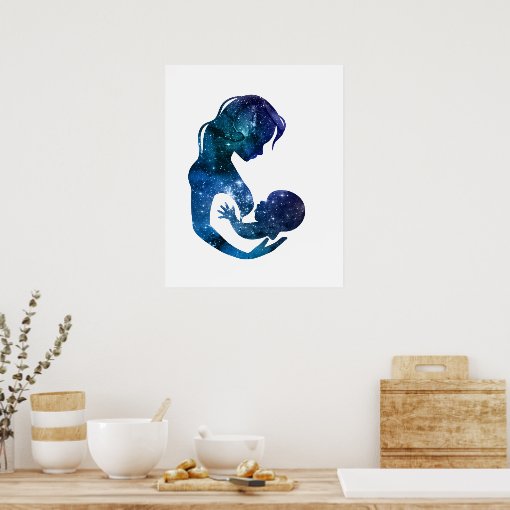 Breastfeeding Mother And Child Poster | Zazzle