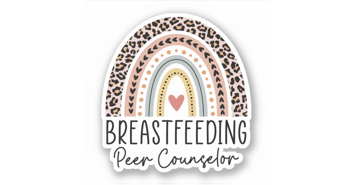 Breastfeeding Peer Counselor Rainbow Breastfeeding Sticker | Zazzle