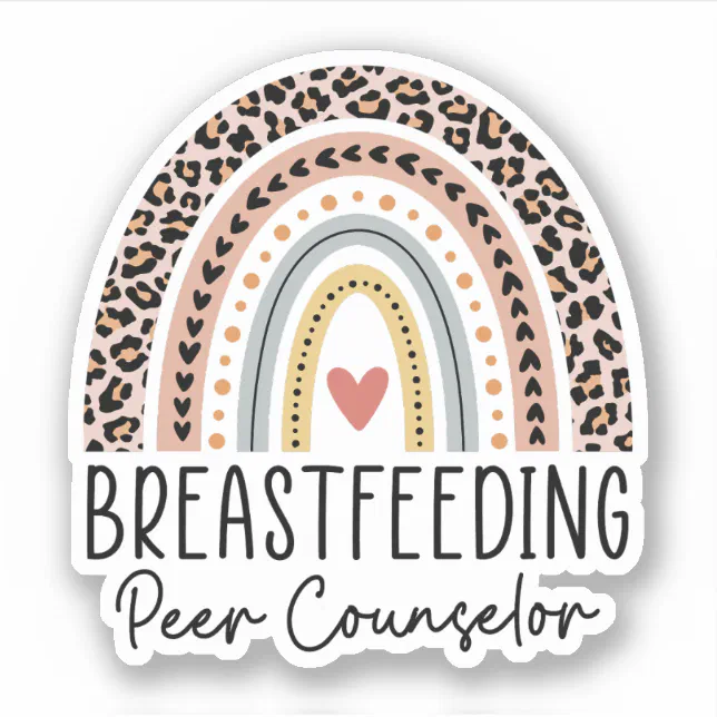 Breastfeeding Peer Counselor Rainbow Breastfeeding Sticker | Zazzle