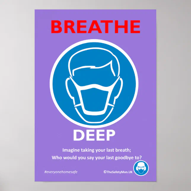 Breath Deep RPE Safety Poster | Zazzle
