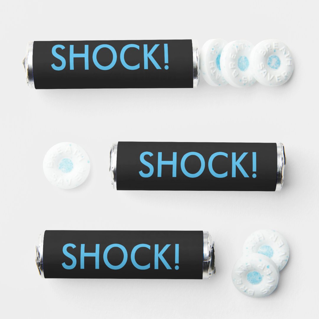 breath mints _ first reaction shock _ black | Zazzle