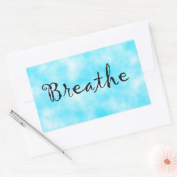 Breathe-rectangle sticker | Zazzle
