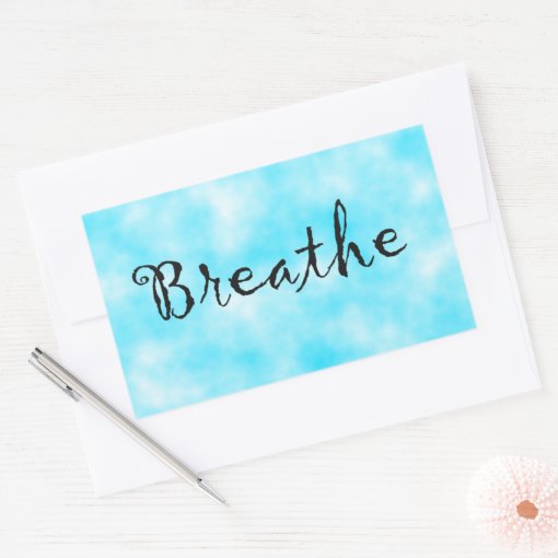 Breathe-rectangle sticker | Zazzle