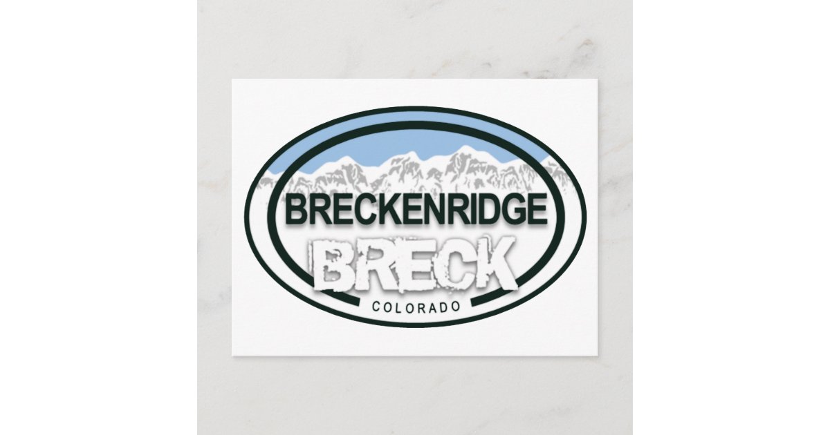 BRECK - Breckenridge Colorado Rocky Mountains Postcard | Zazzle